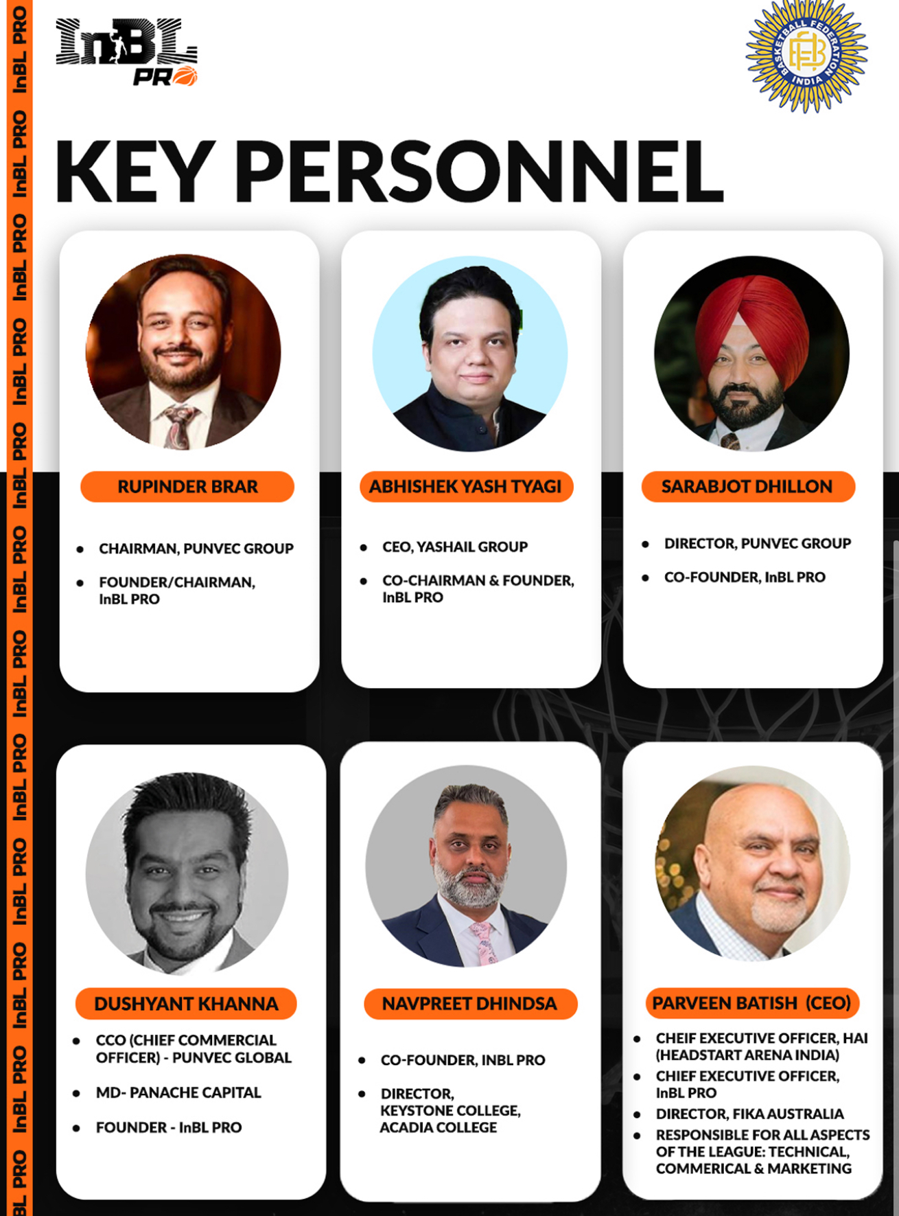 Key Personnel - InBL Pro